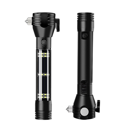 10 in 1 Emergency Solar Flashlight with Safety Hammer | inverter.com
