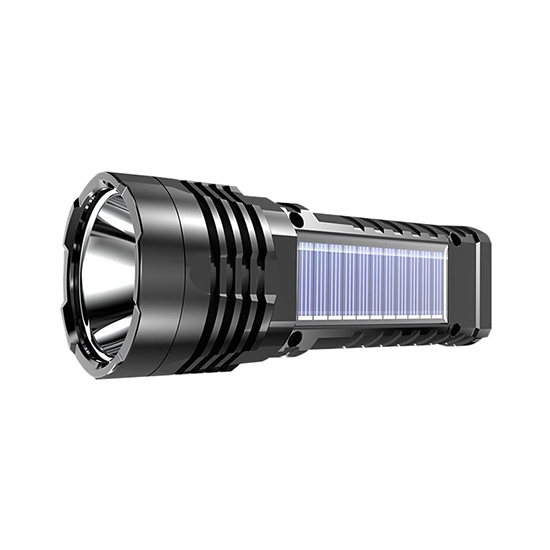 Solar Rechargeable Flashlight with Power Display | inverter.com