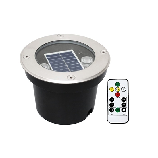 Outdoor 2 LED Solar in-Ground Light with Remote Control | inverter.com